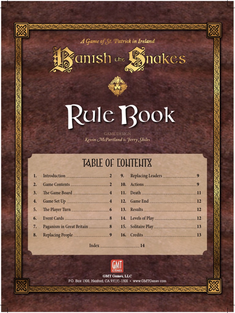 BANISH THE SNAKES Rule+Booklet - 1E GMT | PDF | Saint Patrick