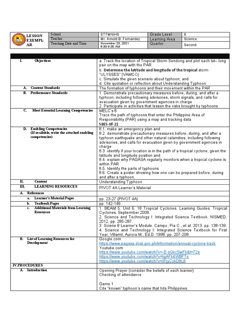 LE-Understanding Typhoon | PDF | Tropical Cyclones | Wound