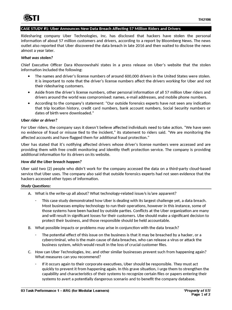 03 Task Performance 1 | PDF | Identity Theft | Information Technology