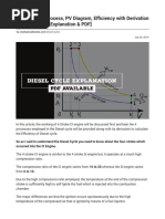 Diesel Cycle: P-V and T-S Diagrams | PDF | Heat | Building Engineering