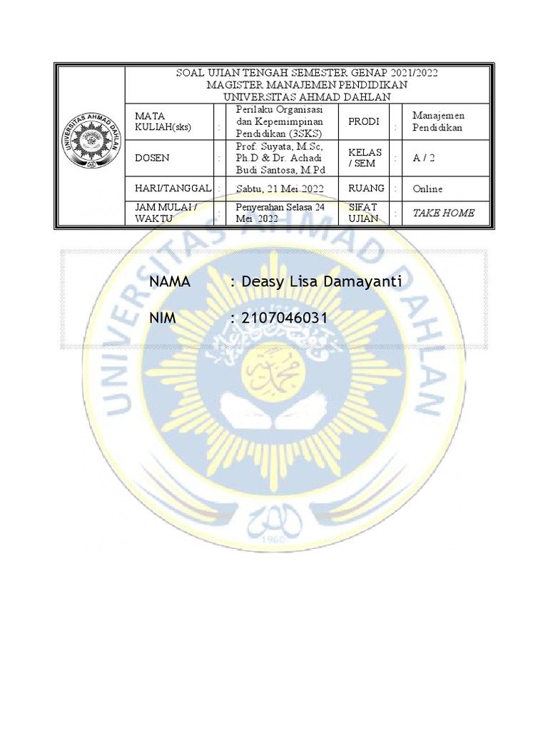 Deasy Lisa Damayanti (UTS POKP) | PDF
