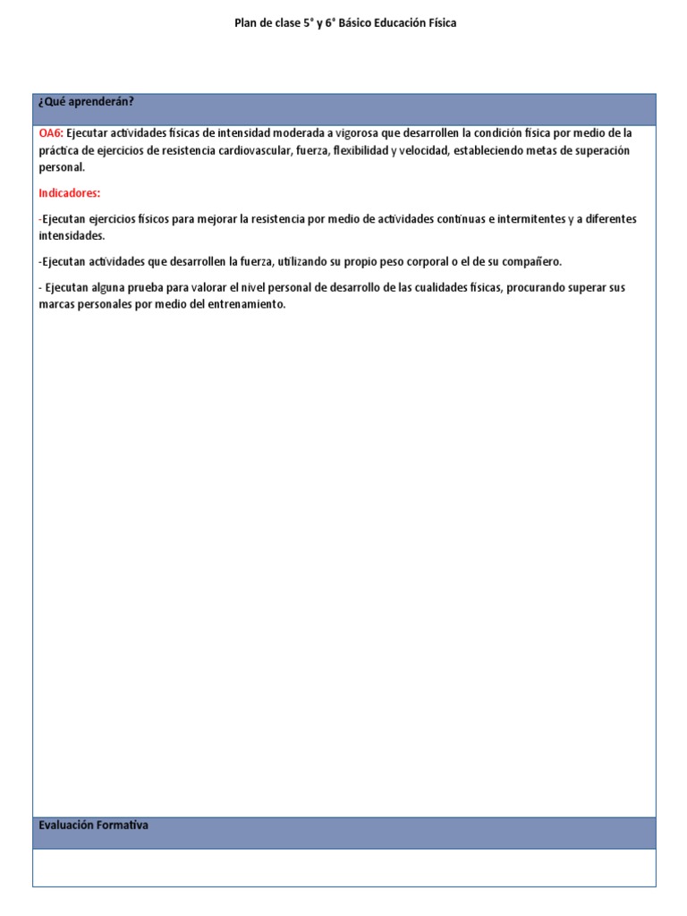Clase 2 de E.fisica 5 y 6 Basicos | PDF