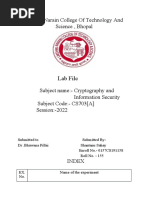 Cryptography Lab Manual-Final | PDF | Encryption | Cryptography