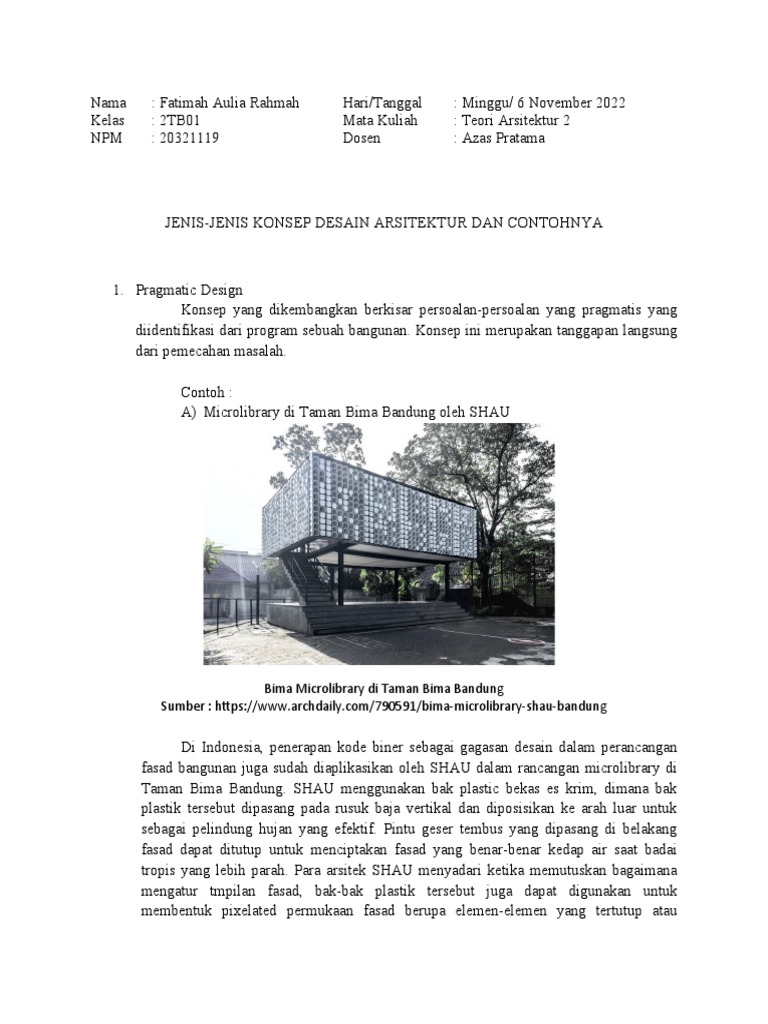 Teori Arsitektur - Jenis-Jenis Design | PDF