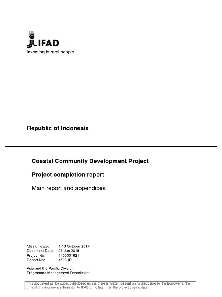 Sample Project Completion Report | PDF | Sustainability | Poverty