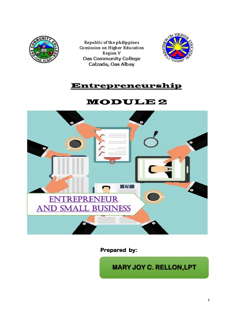Module 2 ENTREPRENEURSHIP | PDF | Entrepreneurship | Swot Analysis