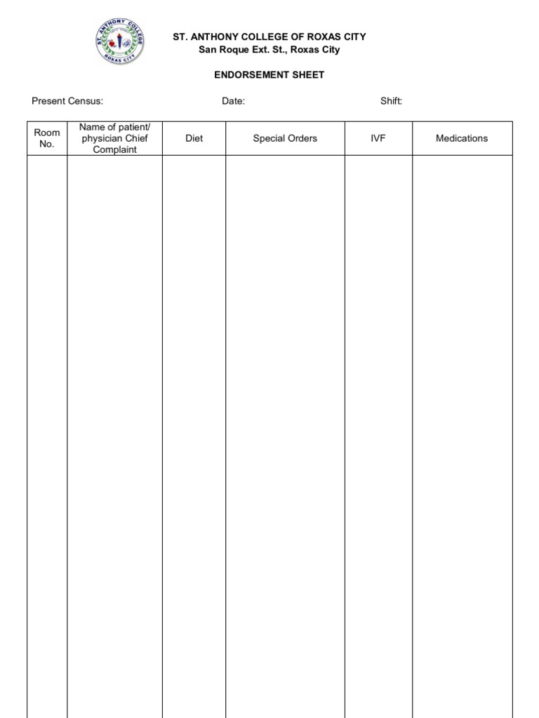 Endorsement Sheet | PDF
