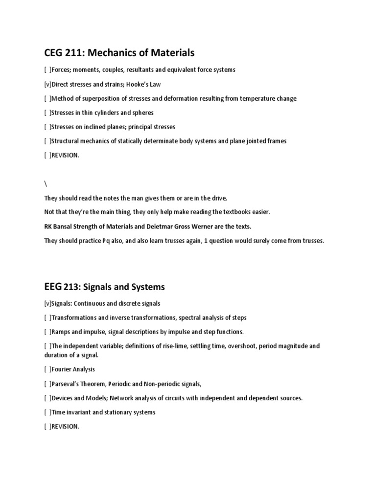 Detailed 200L Course Outline | PDF | Ordinary Differential Equation ...