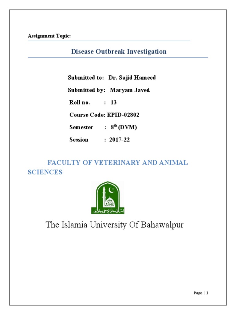 Disease Outbreak Investigation Guide | PDF