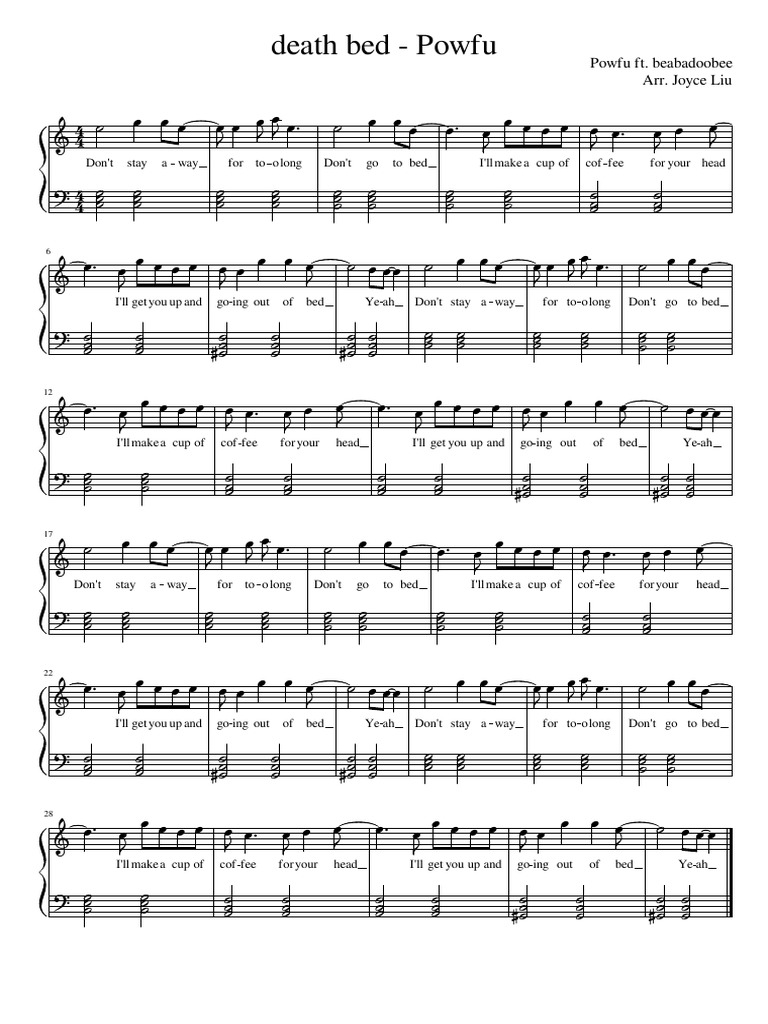 Death Bed - Powfu | PDF