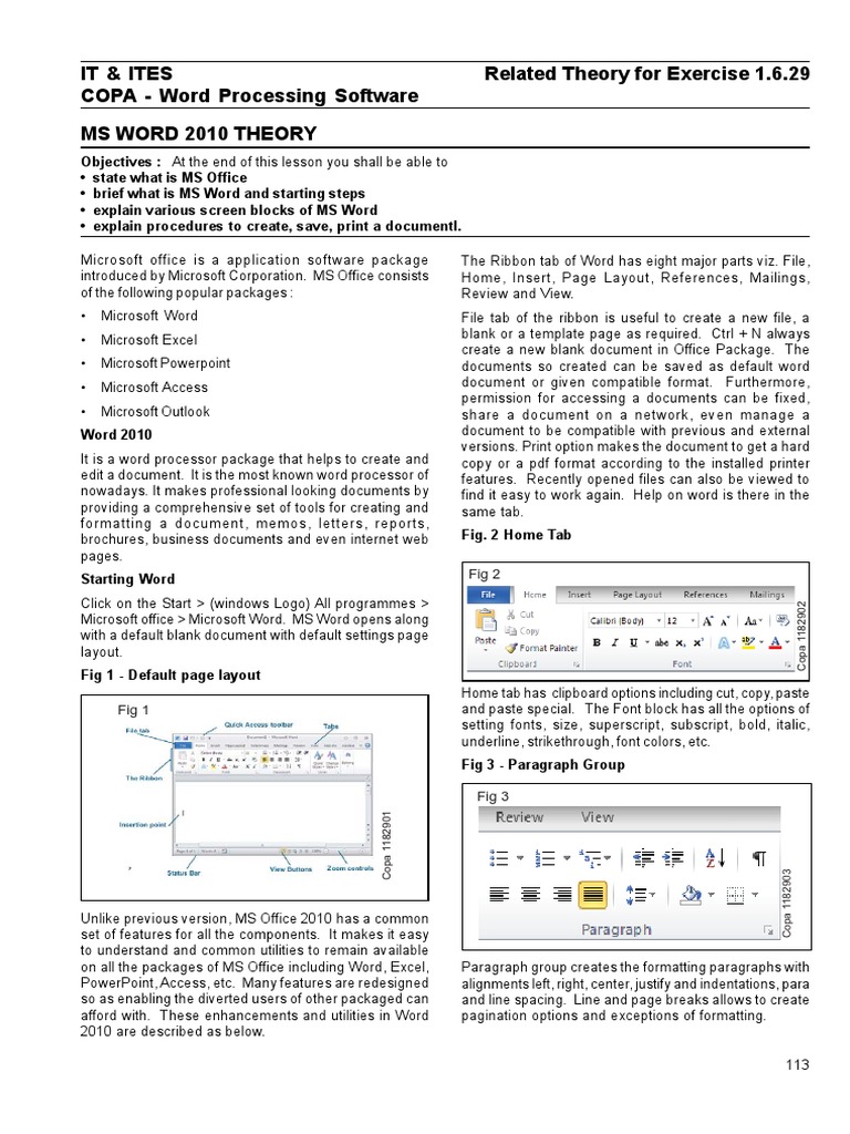 MS Word 2010 Theory: An In-Depth Guide to the Features and Capabilities of Microsoft Word 2010 ...