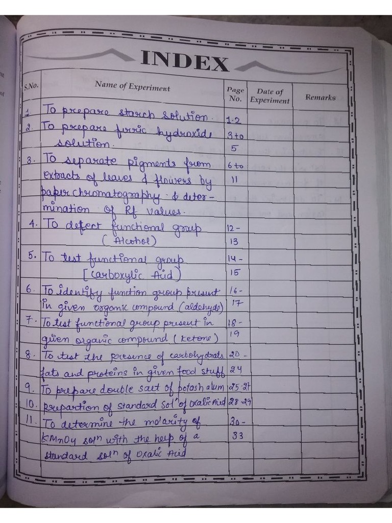Chemistry Practical File.. | PDF