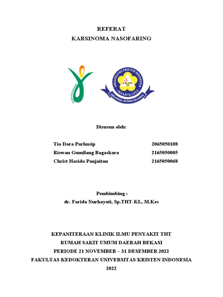 Refrat Karsinoma Nasofaring - FK UKI | PDF
