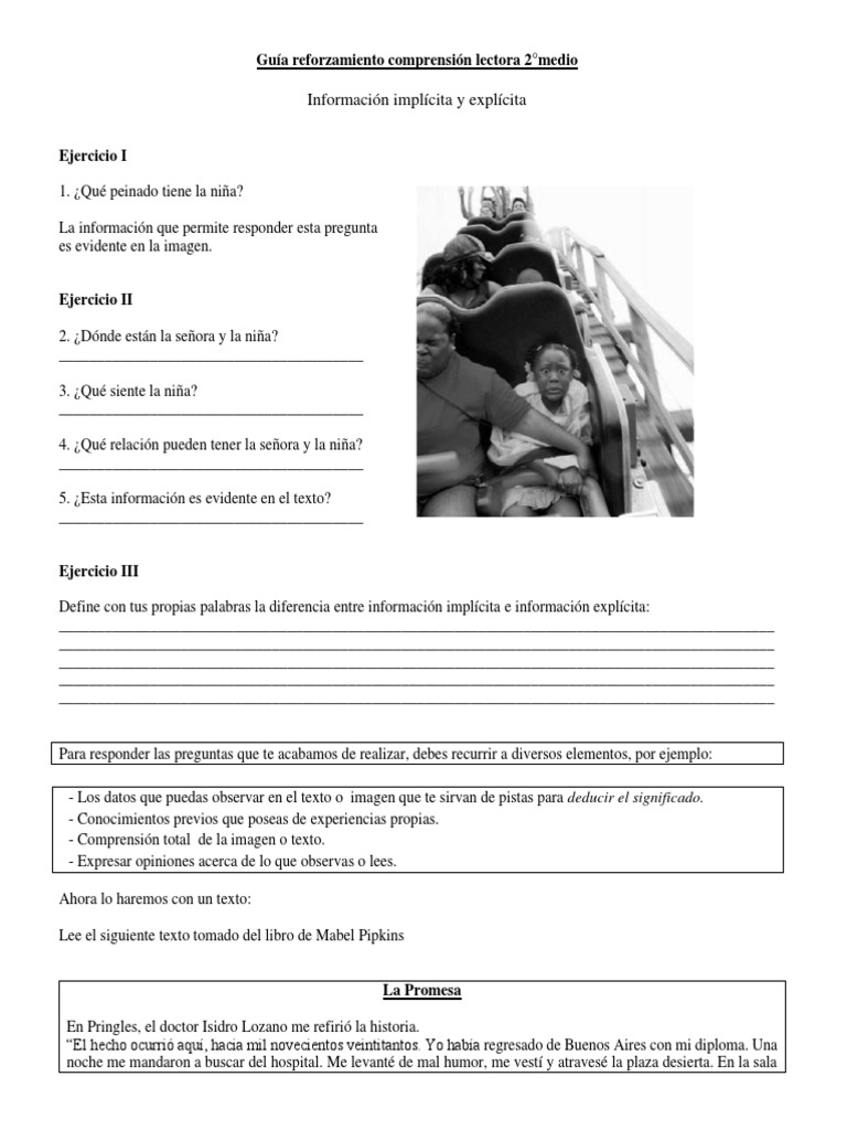 Guía de Comprensión Lectora 2° Medio | PDF