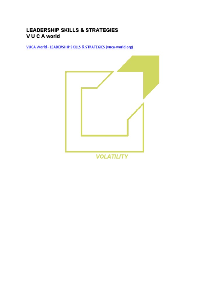 Vuca World | PDF | Leadership | Decision Making