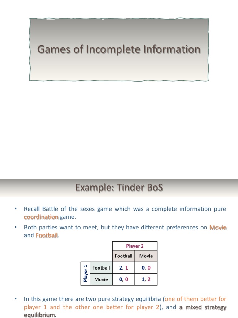 Bayesian Games | PDF | Gaming | Mathematical Economics