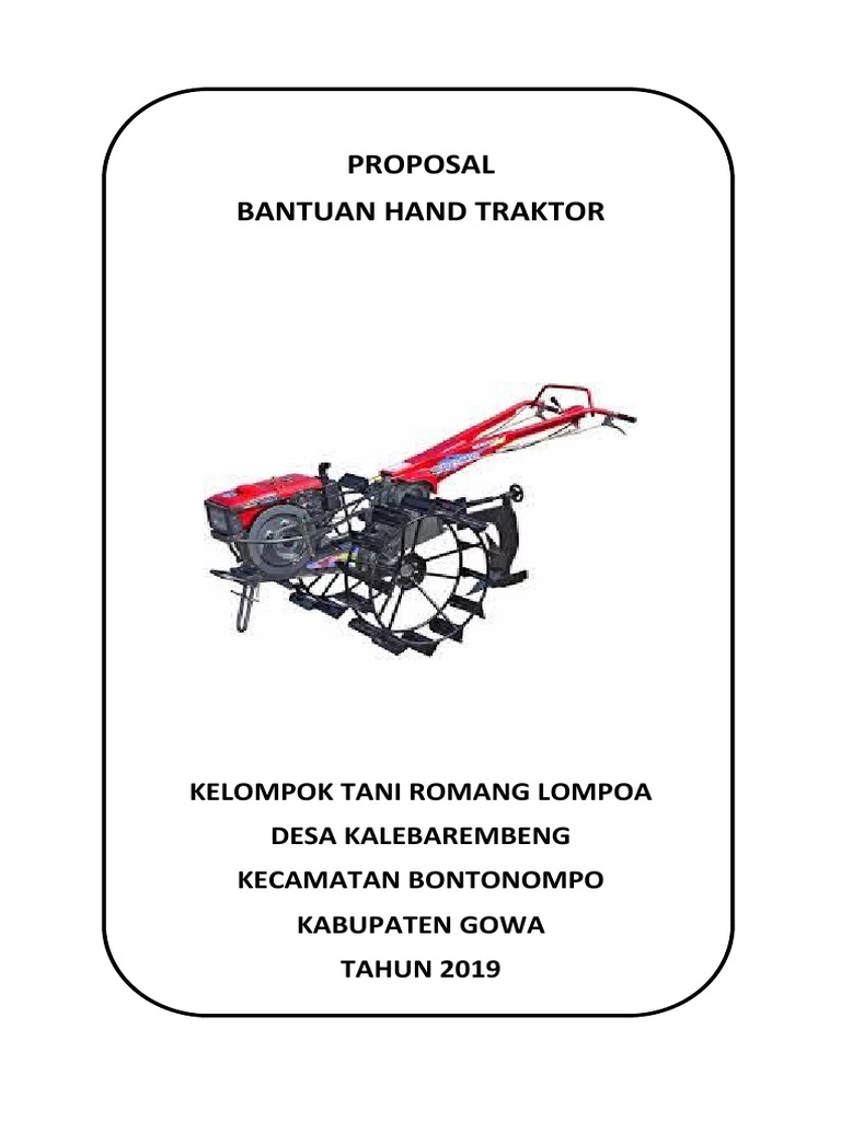 BANTUAN HAND TRAKTOR UNTUK KELOMPOK TANI | PDF