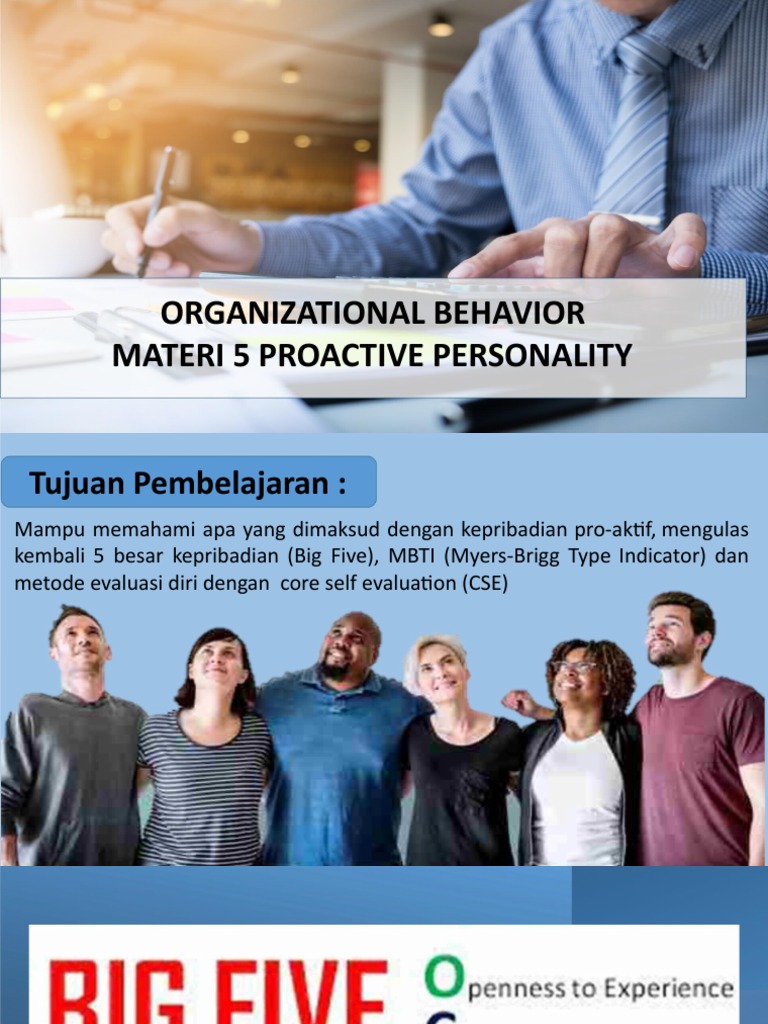 Materi 5 Kepribadian Proaktif-Compressed | PDF | Cognitive Psychology | Applied Psychology