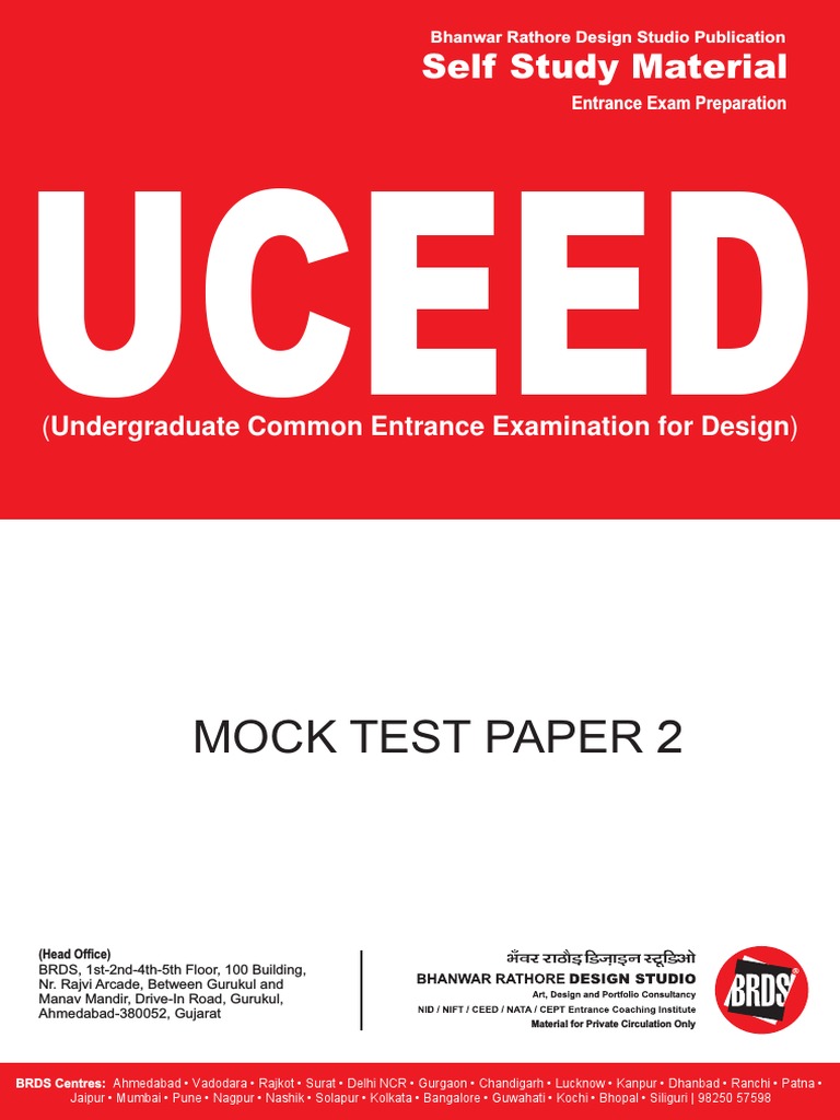 Uceed: Mock Test Paper 2 | PDF | Multiple Choice