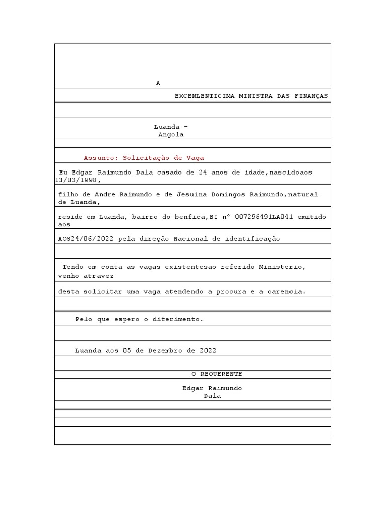 Carta A Ministra Das Finanças | PDF