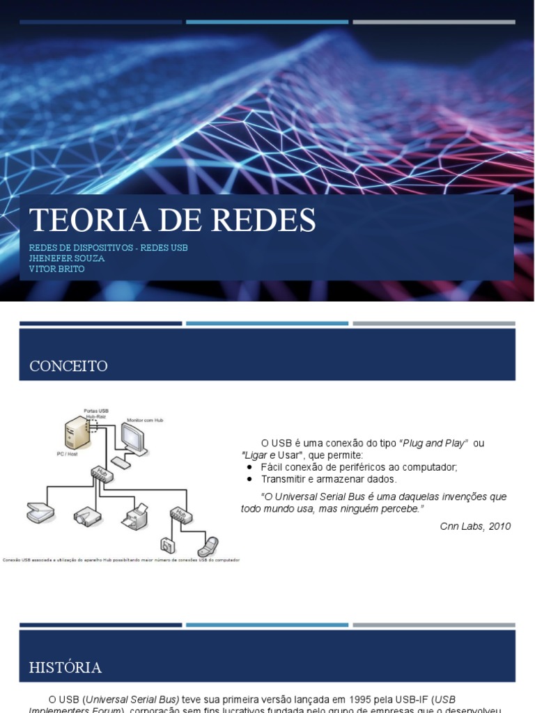 Teoria de Redes - Redes USB | PDF | USB | Pen-drive