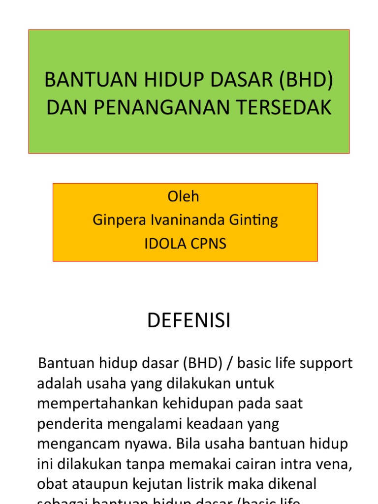 Materi Bhd+Pertolongan Tersedak | PDF