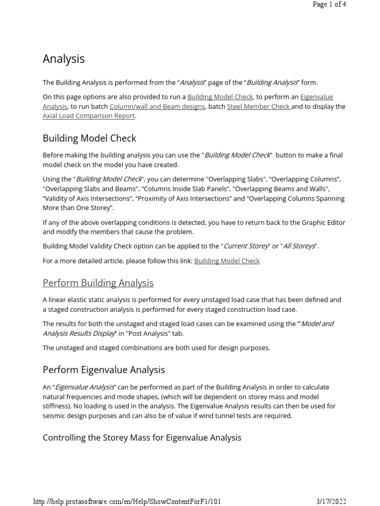 Building Analysis Prota | PDF | Beam (Structure) | Eigenvalues And Eigenvectors