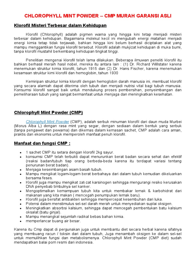 Diet Detoks dengan CMP | PDF