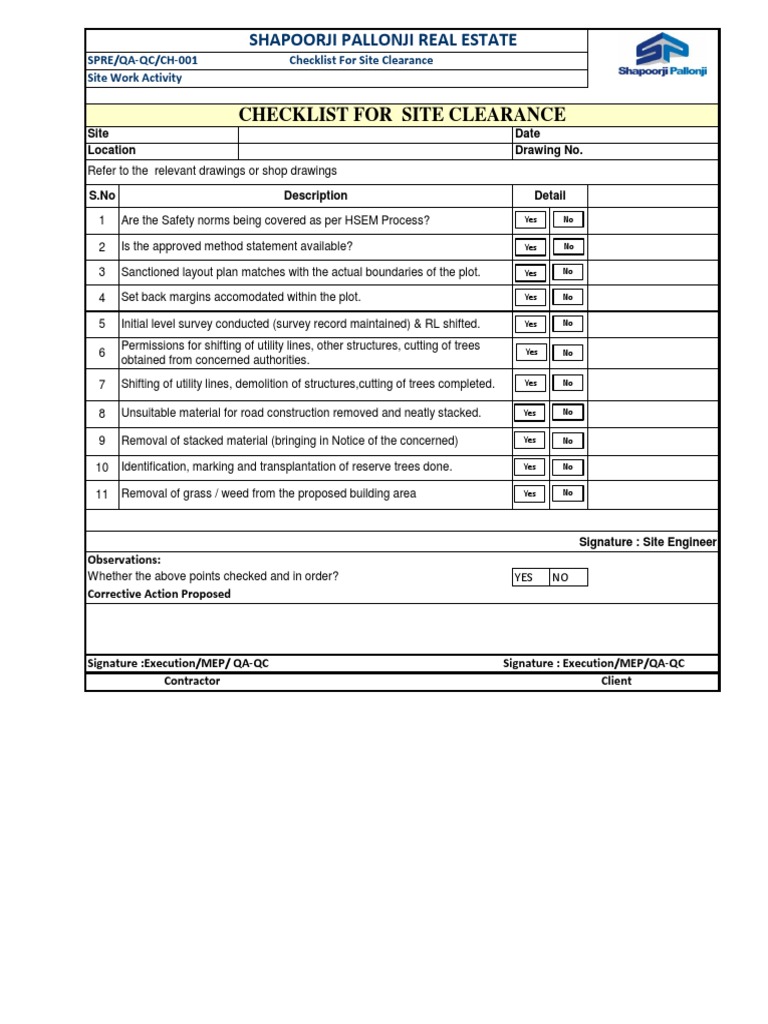 Checklist Mannual | PDF | Deep Foundation | Concrete