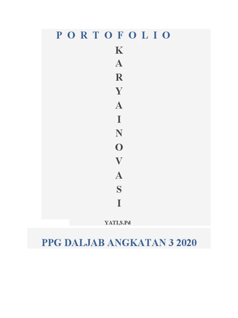 Portofolio Karya Inovasi-Dikonversi | PDF