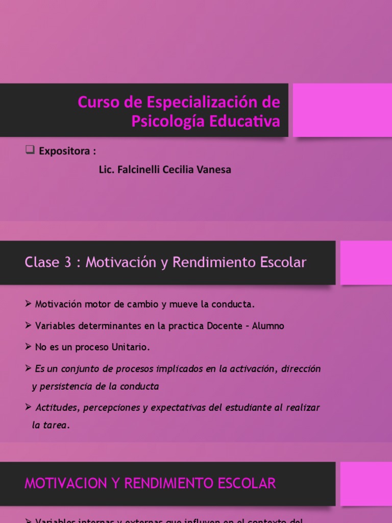 Modulo 3 Clase 3 | PDF | Motivacional | Motivación