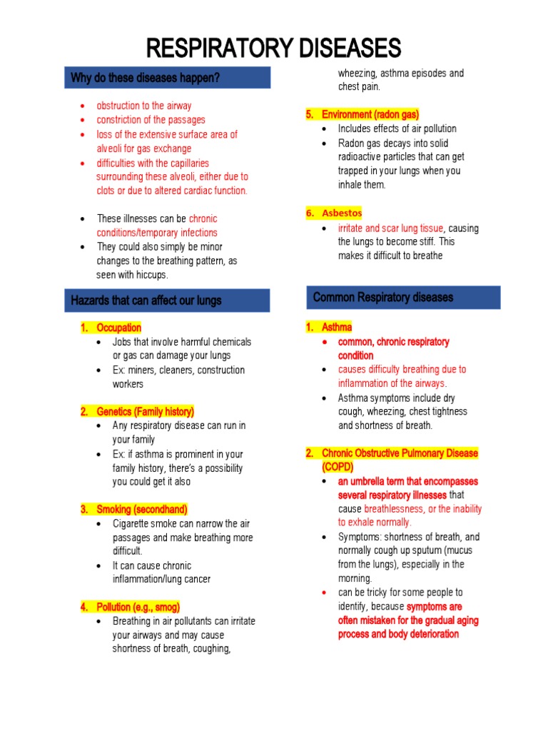 Respiratory Diseases | PDF | Respiratory Diseases | Chronic Obstructive ...