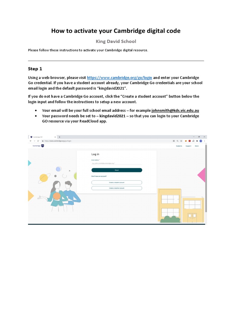 Activate Your Cambridge Digital Code | PDF | Login | Password