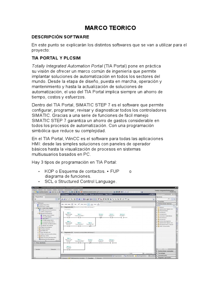 MARCO TEORICO - Doc REDES | PDF | Controlador lógico programable | Software de la aplicacion