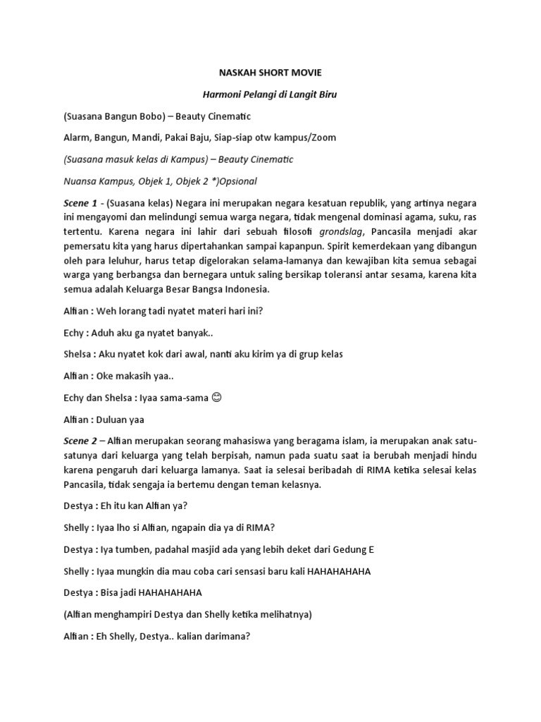 Naskah Short Movie | PDF