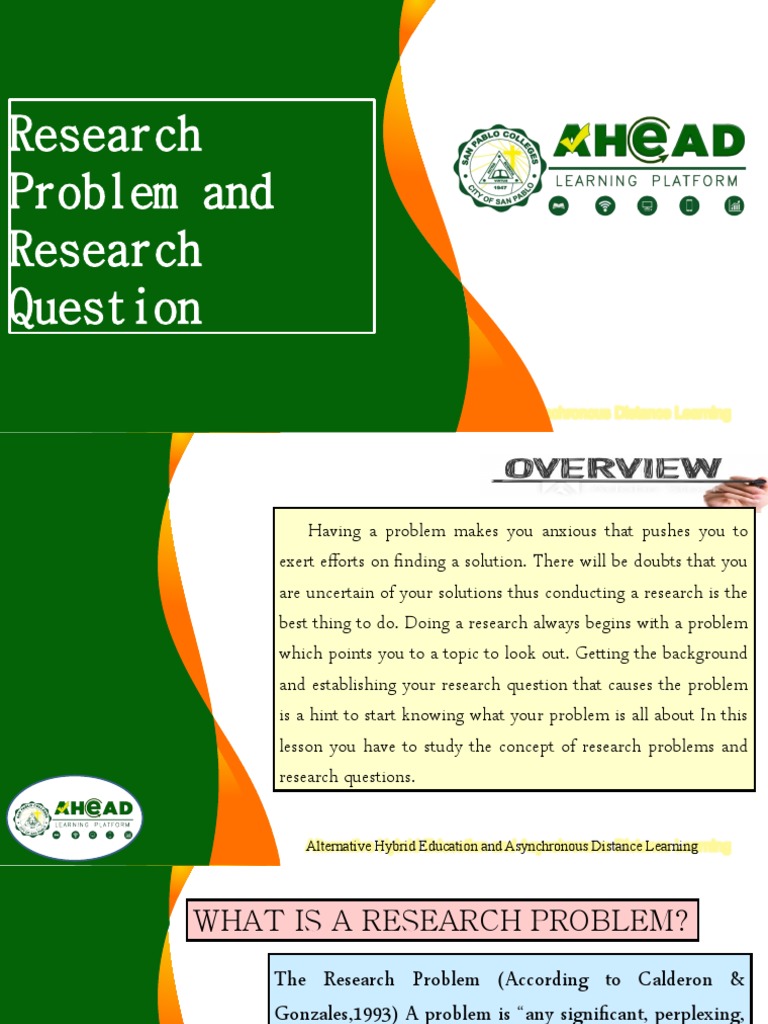 Research Problems and Questions Explained | PDF | Question ...