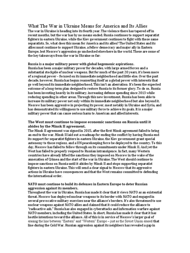 Ukraine War | PDF | Ukraine | Nato