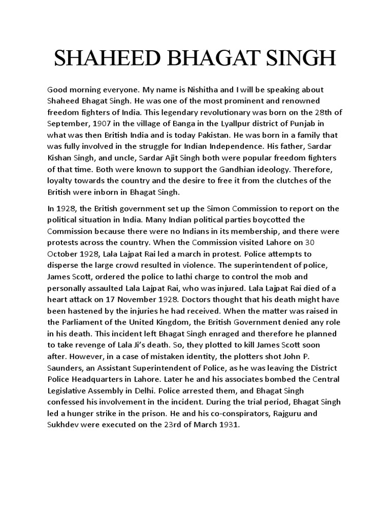 Shaheed Bhagat Singh | PDF
