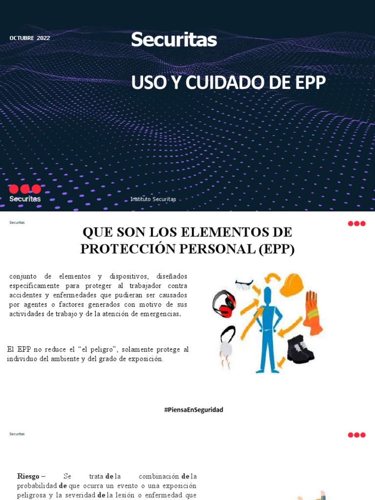 Uso y Cuidado de Epp - Octubre | PDF | Riesgo | Ciencias de la Salud