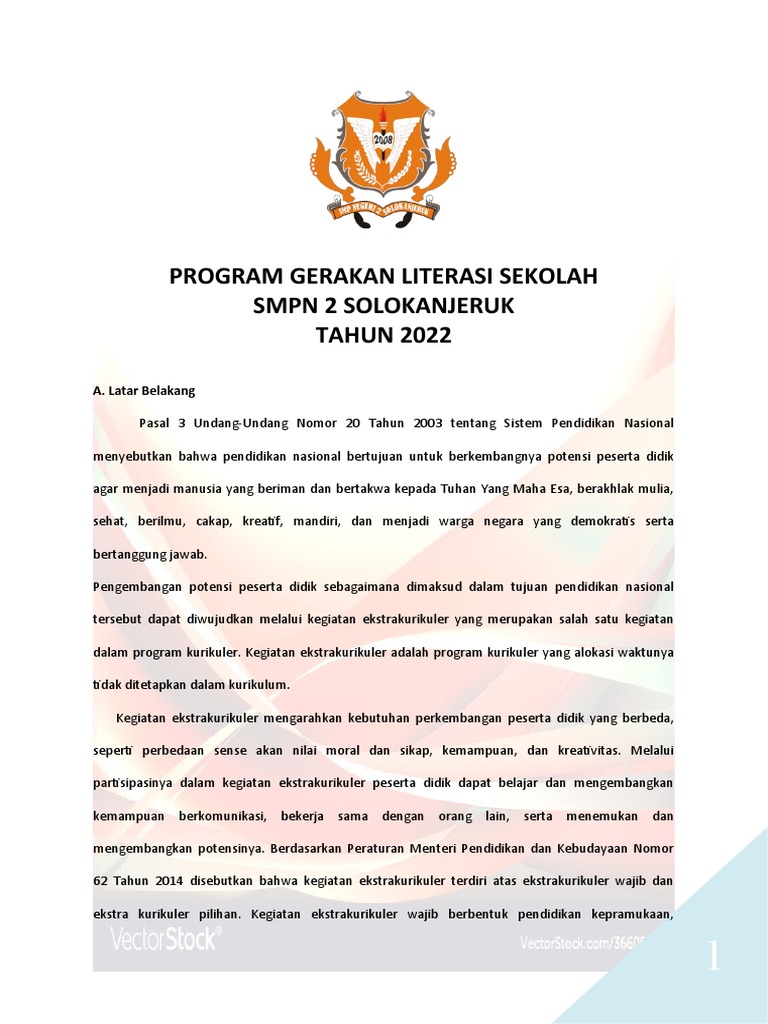 Program Gerakan Literasi Sekolah | PDF