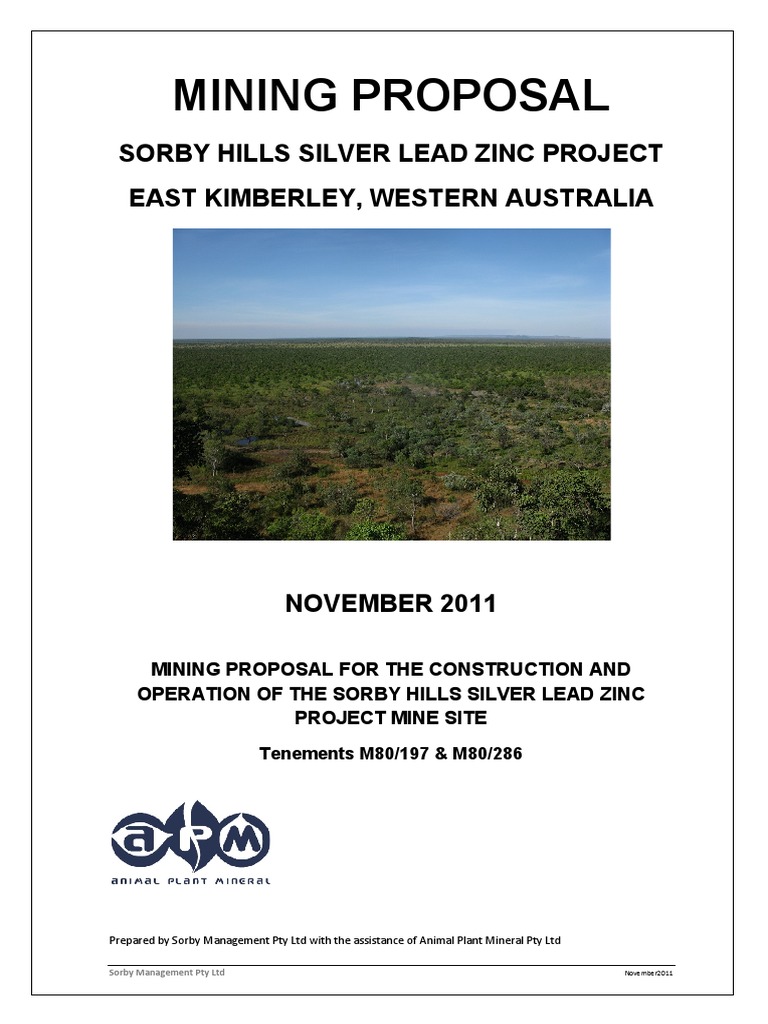 1920-Sorby Hills Mining Proposal Final With Figures FOR CD - Part1 ...