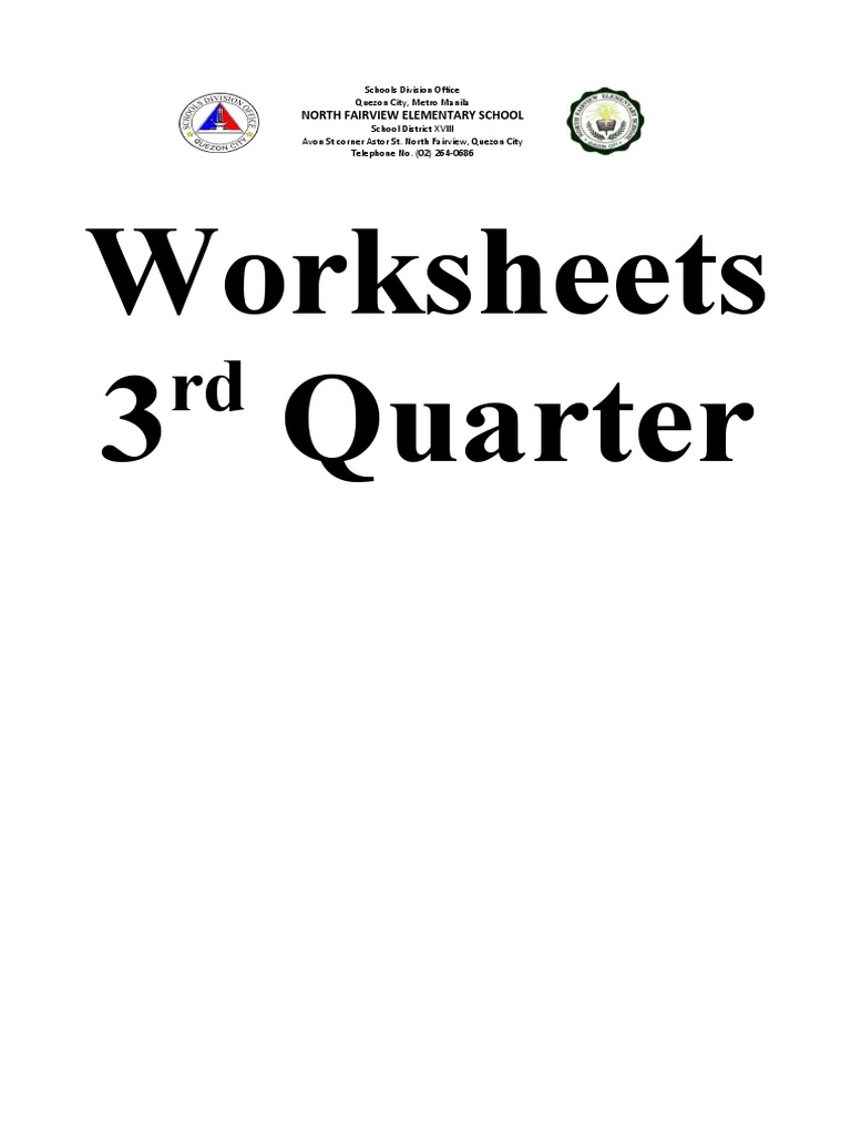Worksheets WEEK 6 3rd QUARTER | PDF