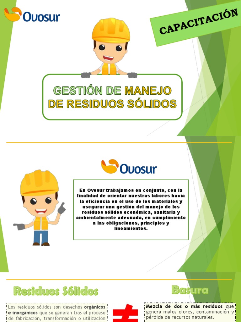 Capacitación de Manejo de Residuos Sólidos | PDF | Residuos | Vertedero