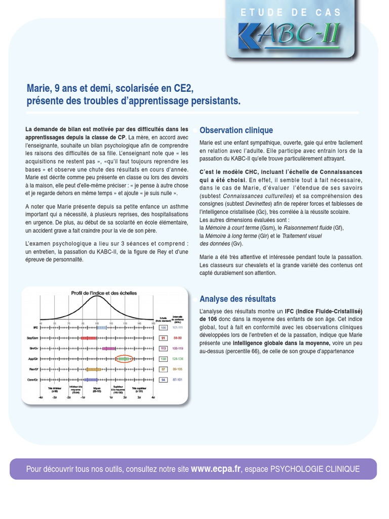 Kabc II Etude Cas | PDF