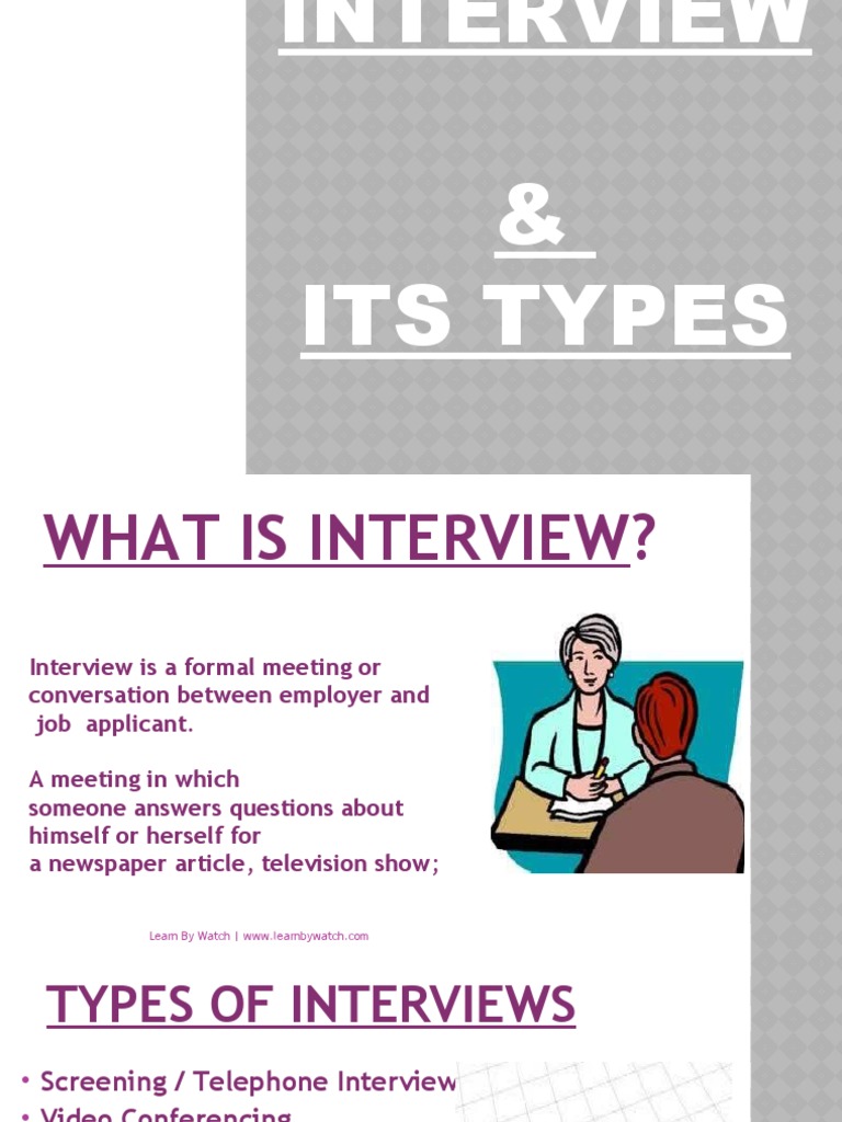 Types of Interviews | PDF | Job Interview | Cognitive Science