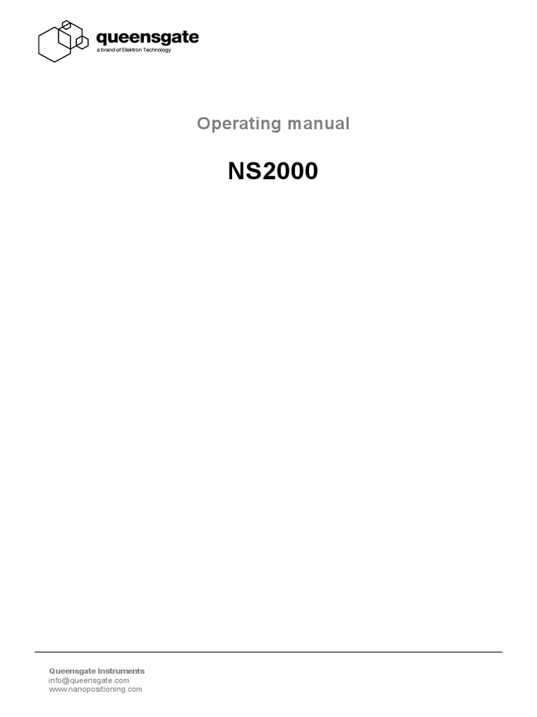 NS2000 Manual | PDF | Electrical Connector | Electrostatic Discharge