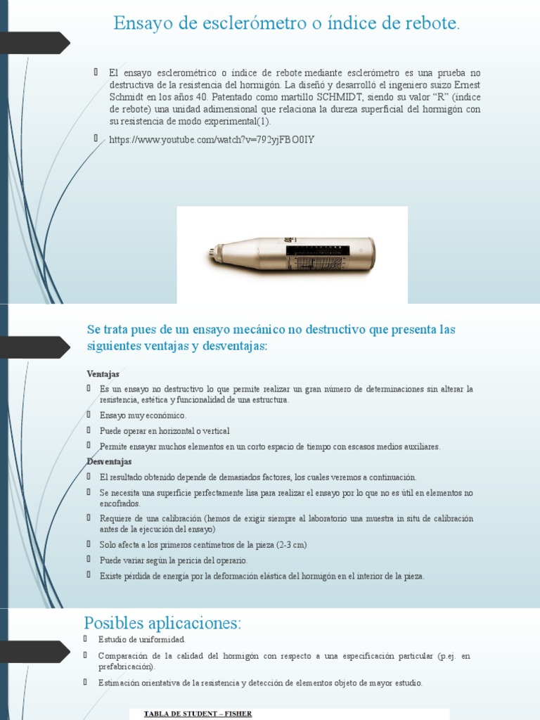 Ensayo de Esclerometro | PDF