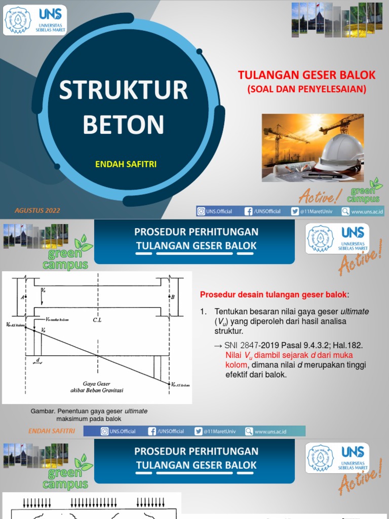 Desain Tulangan Geser Balok Beton | PDF