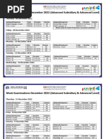 Preliminary Examination Time Table Feb 2025 - AS Level | PDF ...