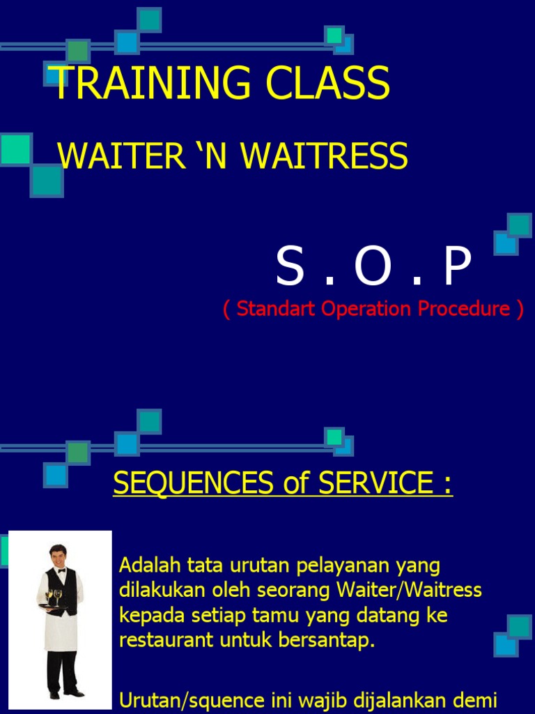 SOP Pelayanan Waiter/Waitress | PDF